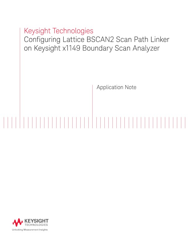 Configuring Lattice BSCAN2 Scan Path Linker PDF Asset Page | Keysight